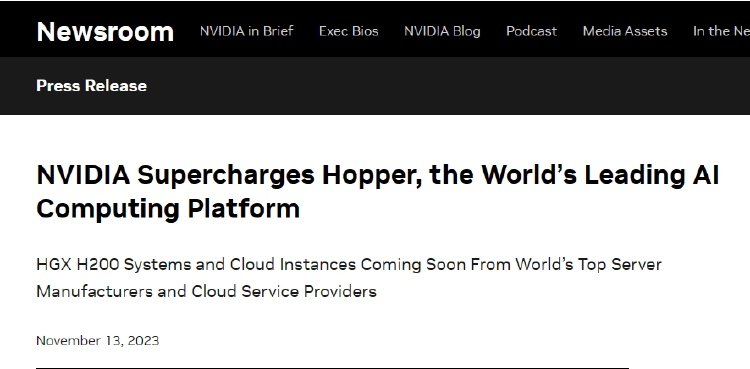 最强AI芯片升级！英伟达H200登场，性能飙升90%-上游新闻 汇聚向上的力量